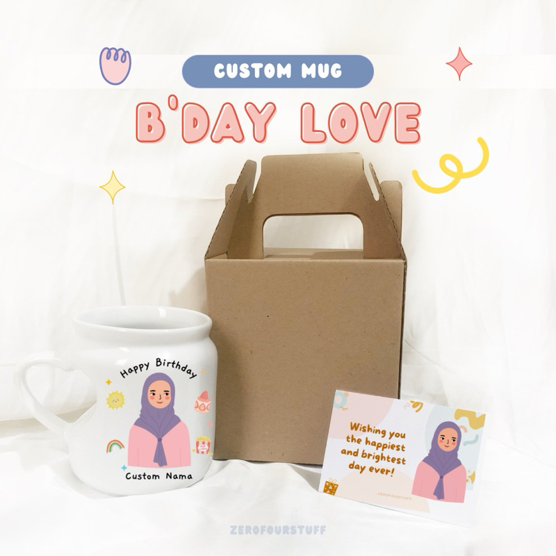 Jual CUSTOM MUG LOVE BIRTHDAY / HADIAH ULANG TAHUN / KADO ULTAH / GELAS ...