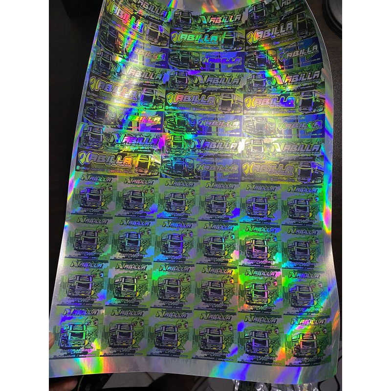 Jual PAKET 1 LEMBAR ATAU 48 PCS STICKER BUS NABILA HOLOGRAM ASLI ANTI ...