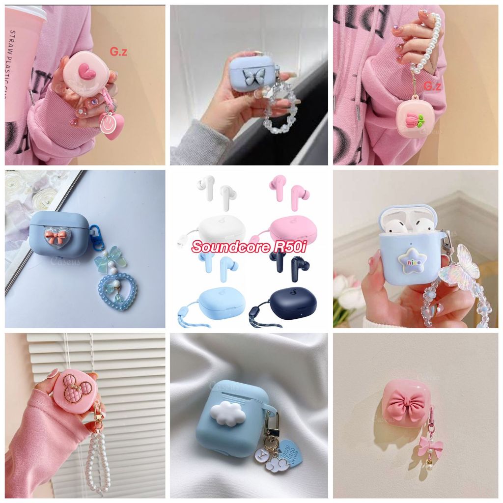 Jual Soundcore R50i/R50i NC/K20i SoftCase Warna Pink Lilac Love Pita ...