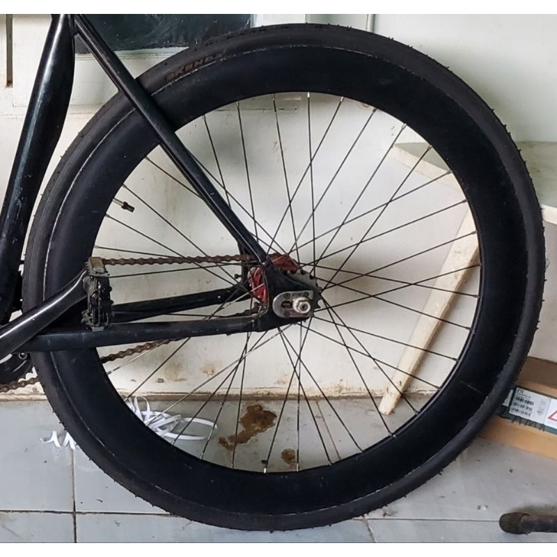 Jual ws wheelset 700c fixie rim 6cm hub novatec | Shopee Indonesia