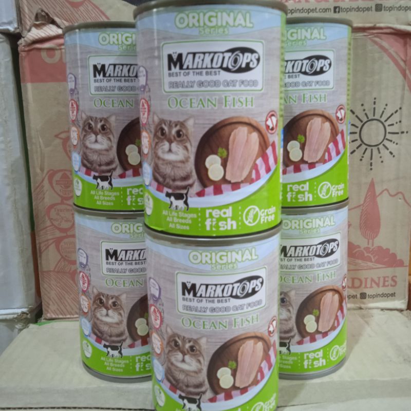 Jual Makanan Basah Kucing Markotop Kaleng Ocean Fish 400g | Shopee ...