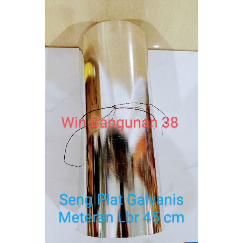 Jual Seng Plat Galvanis Meteran 45 cm/Seng Plat Talang Air/Seng Plat ...