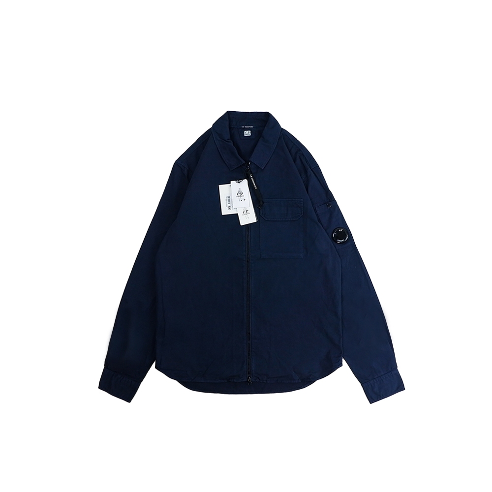 Jual C.P. Company Gabardine Long Sleeve Zip Overshirt Navy Kemeja ...