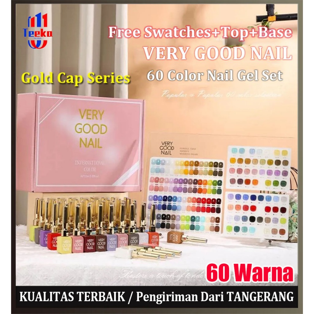 Jual 2025 Very Good Nail 44/48/50/58/60/68 Warna*15ml Set Gel Cat Kuku ...