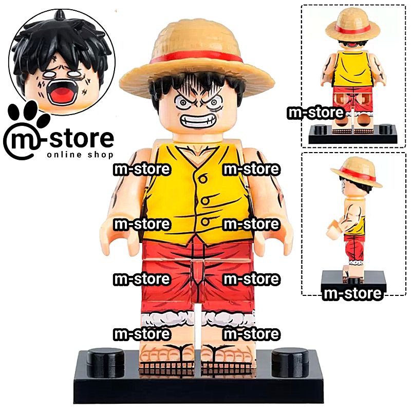 Jual brick one piece luffy marineford mini toy figure | Shopee Indonesia