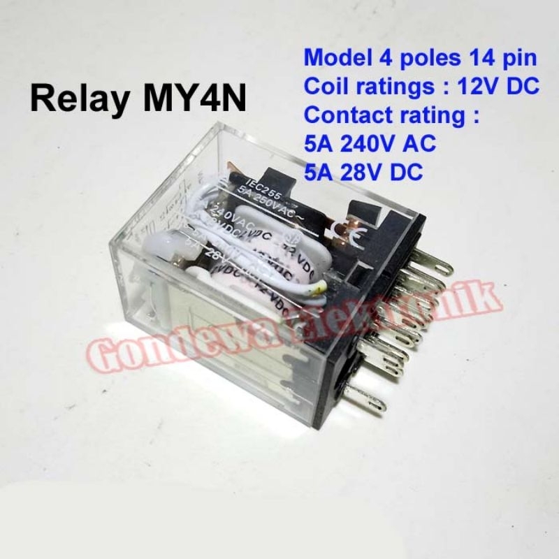 Jual MY4N relay 12 Volt DC | Shopee Indonesia