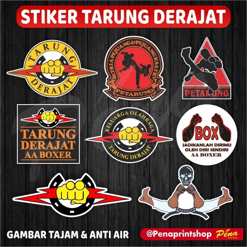 Jual Sticker Stiker TARUNG DERAJAT AA Boxer / Logo Tarung Derajat ...