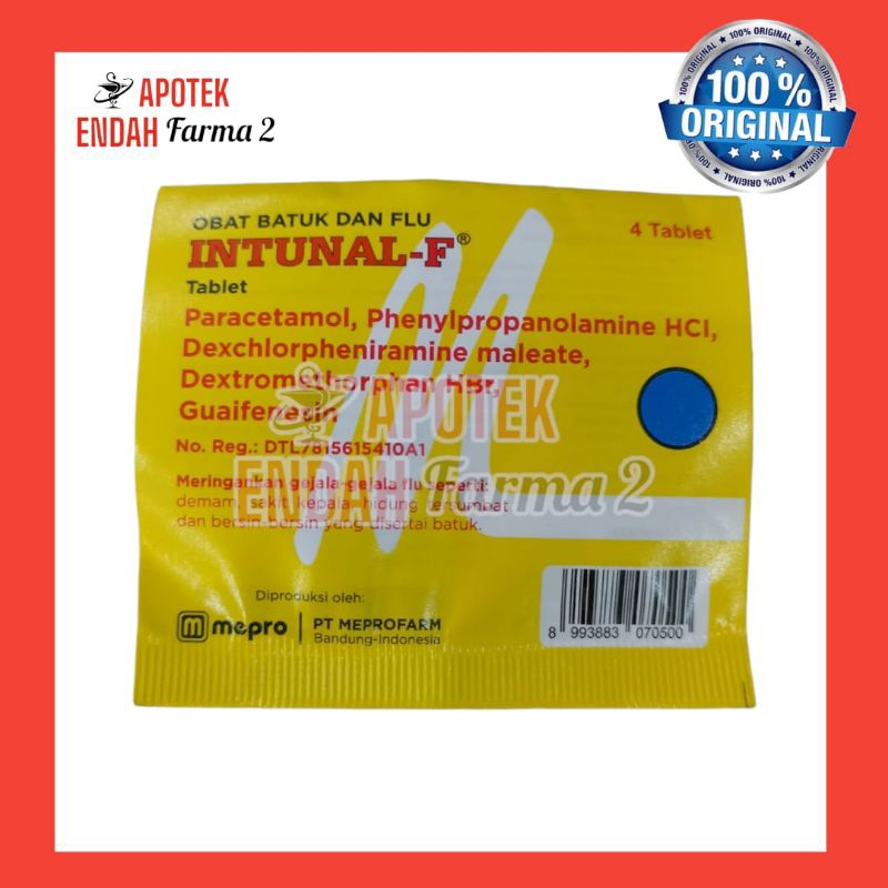 Jual INTUNAL F TABLET PERSTRIP BATUK PILEK DEMAM | Shopee Indonesia