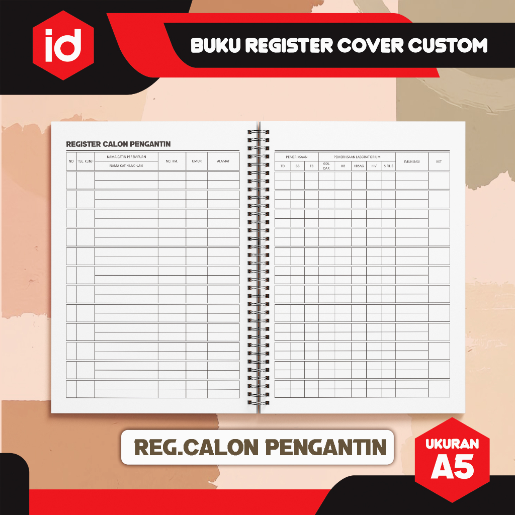 Jual BUKU REGISTER KEBIDANAN UKURAN A5, CATATAN HARIAN BIDAN, LEMBAR ...