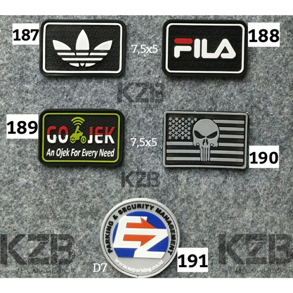 Jual Patch Rubber Velcro-Emblem Karet Full 20 | Shopee Indonesia