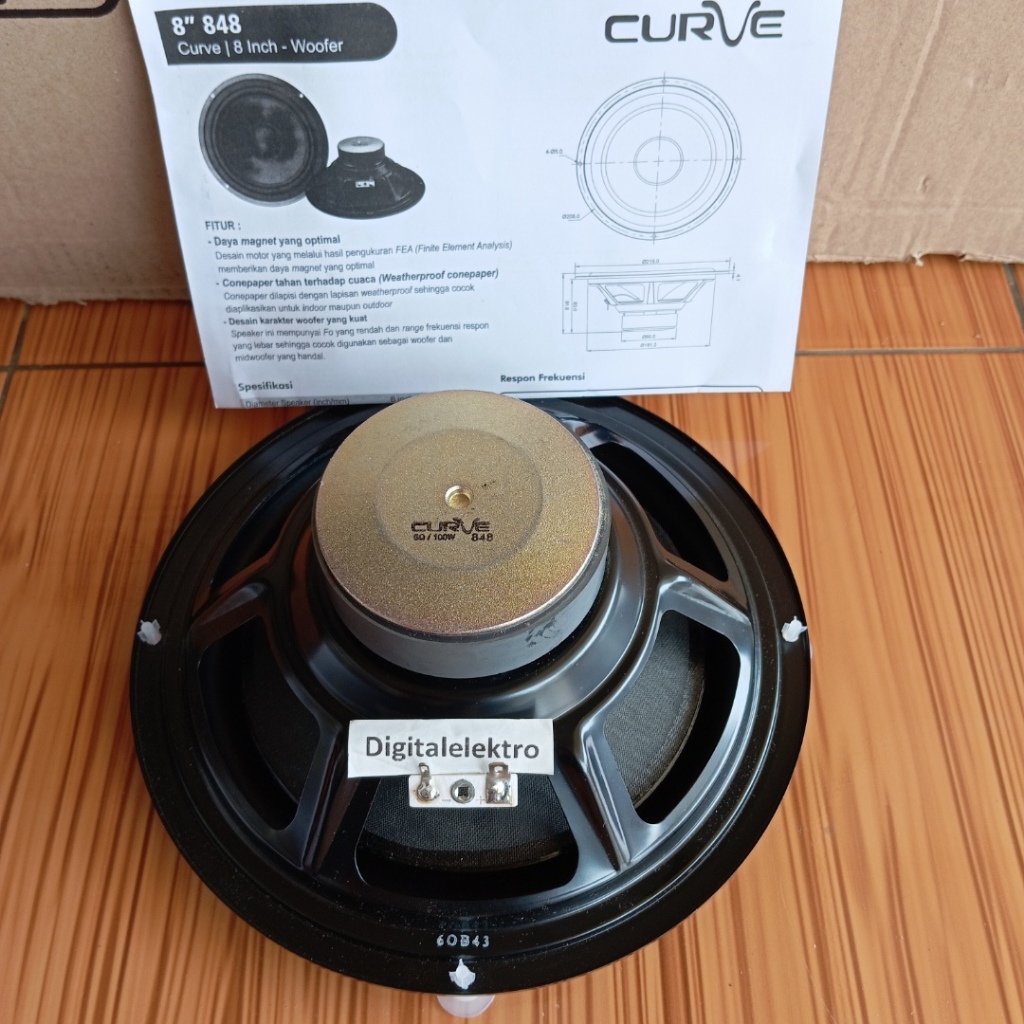 Jual CURVE WOOFER SPEAKER 8 INCH 848 100 WATT CURVE | Shopee Indonesia