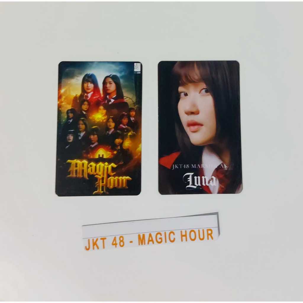 Jual PHOTOCARD JKT48 MAGIC HOUR 2 sisi Unofficial Fanmade Kabesha 2024 RANDOM | Shopee Indonesia
