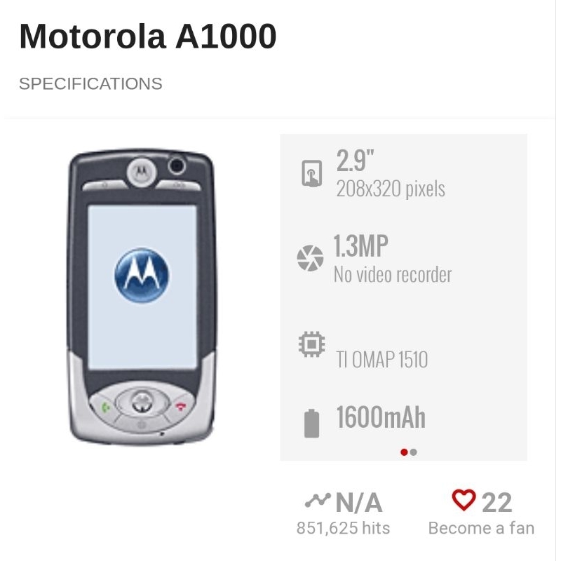 Jual MOTOROLA A1000 VINTAGE HP JADUL LANGKA UNIK DAN CANTIK HP ...