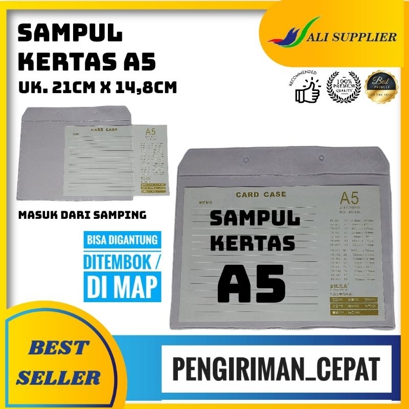Jual COVER KERTAS A5 / SAMPUL KERTAS TEBAL PELINDUNG KERTAS DOKUMEN A5 MURAH / MAP KERTAS A5 ...