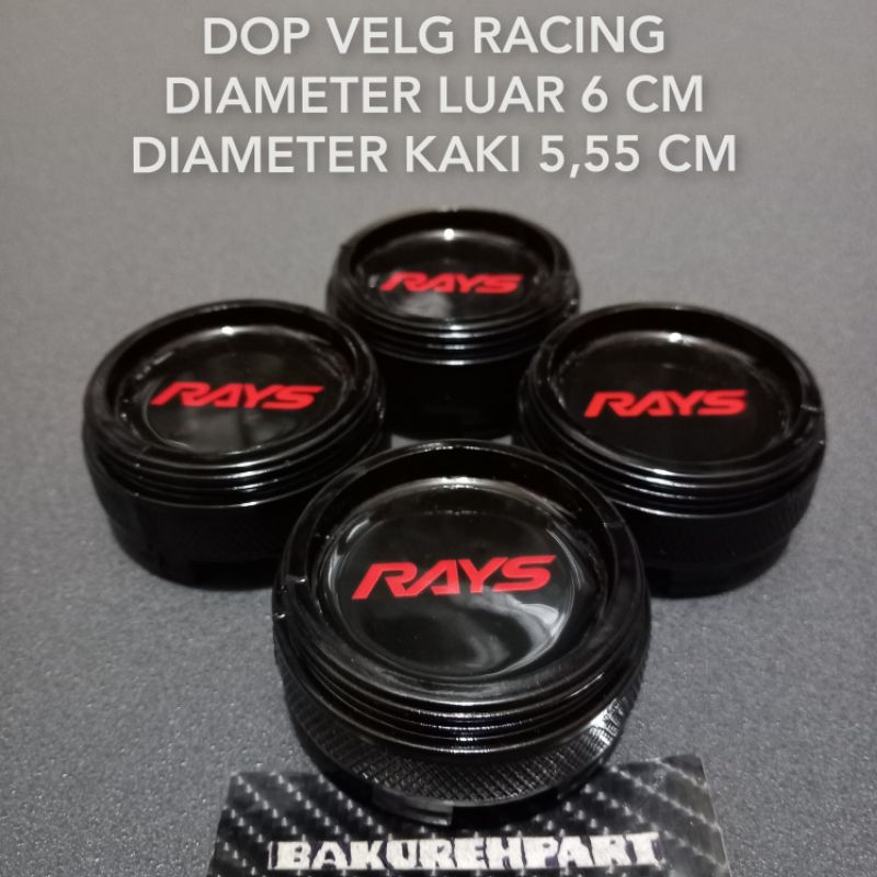 Jual Dop roda tutup velg mobil racing silinder kecil tulisan RAYS ...