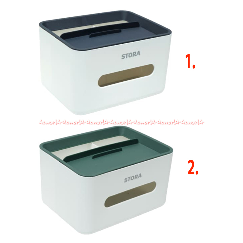 Jual Stora Tissue 21cm Box Tempat Kotak Tissue Putih Rak Penyimpanan ...