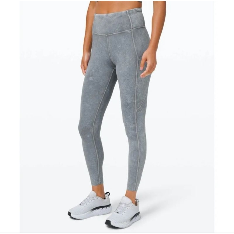 Jual Lululemon Fast and Free High Rise Tight 25" *Ice Dye Ice Wash ...