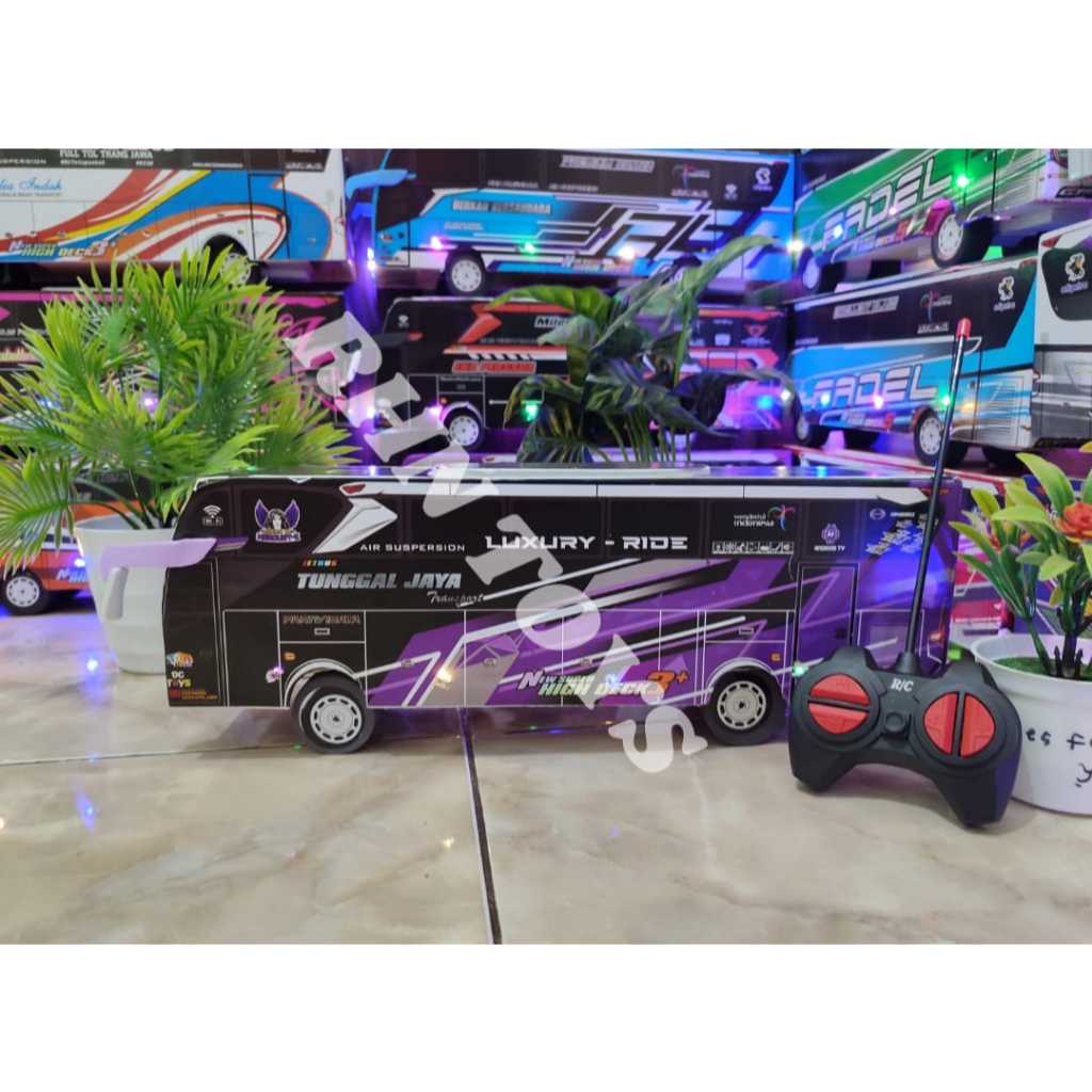 Jual MINIATUR BUS TELOLET BASURI REMOT CONTROL DEEP PURPLE TUNGGAL JAYA ...
