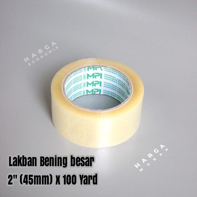 Jual Lakban besar / Isolasi Bening Murah Ukuran 45mm x 100 Yard ...