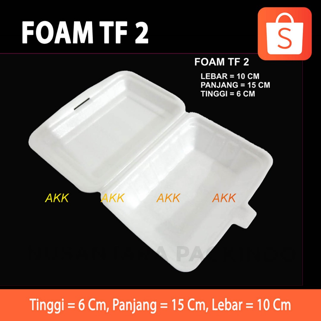 Jual Foam Tf 2 Kcs Polos (100pcs) / Styrofoam Nasi | Shopee Indonesia