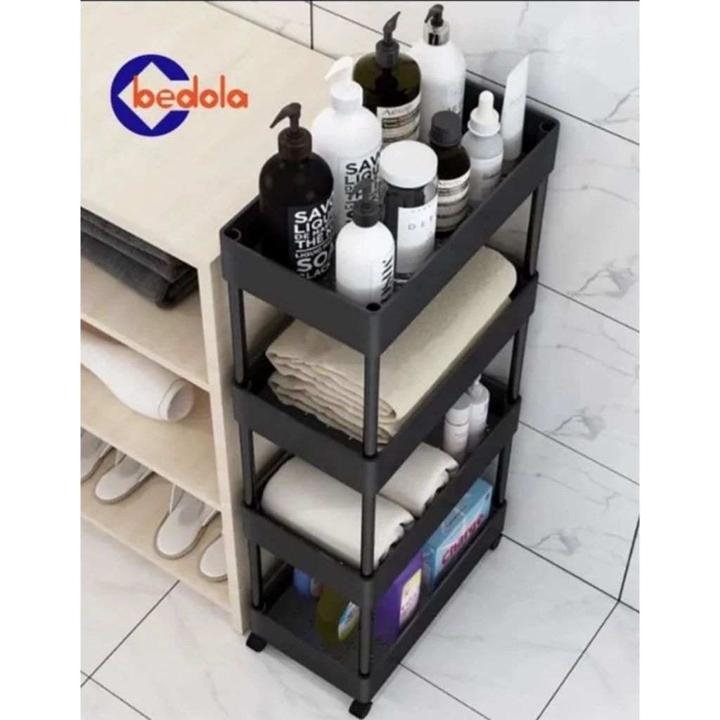 Jual CCOD 1 KG RAK TROLLY DORONG JEON 4 SUSUN GSF RAK TROLLY RAK TROLI ...