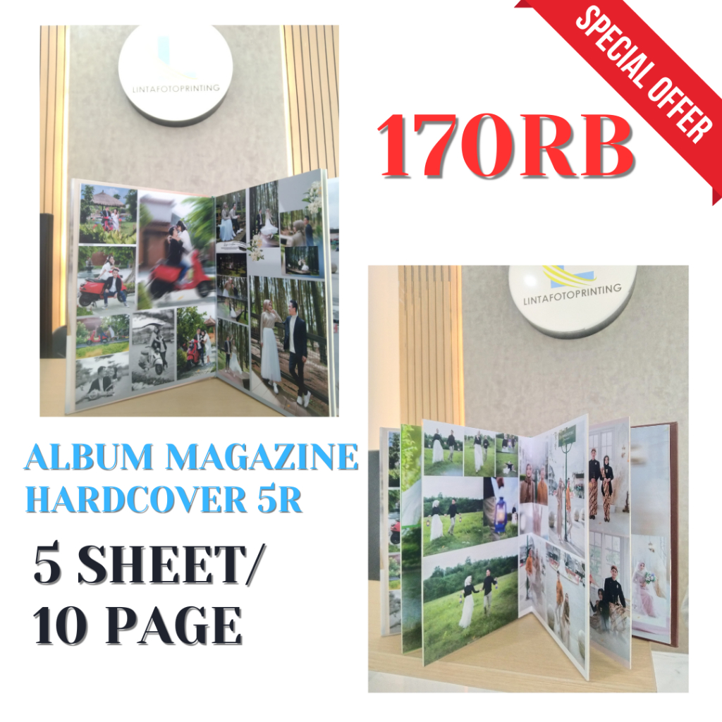 Jual Album magazine photobook custom 40 Halaman hardcover square 5R ...