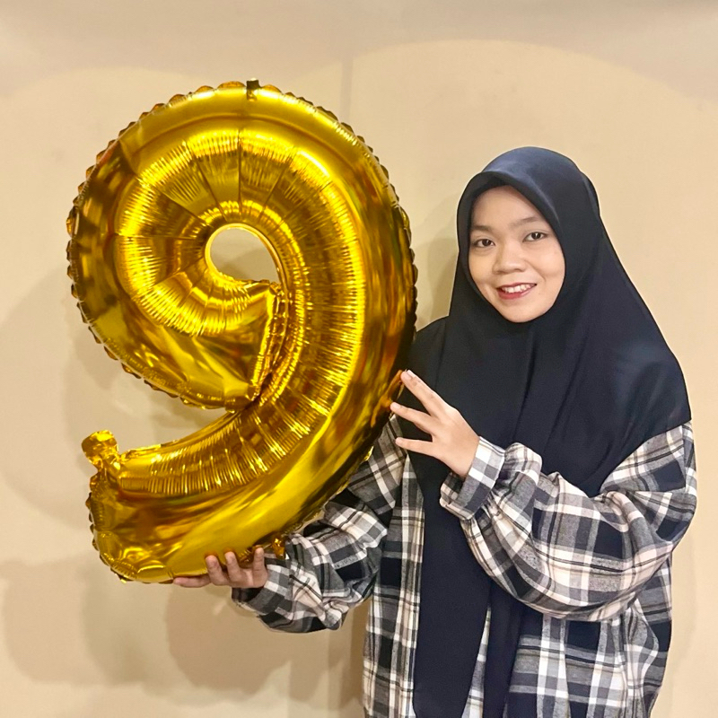 Jual Balon Foil Angka Besar 80 cm, Balon Angka Jumbo , Balon Karakter ...