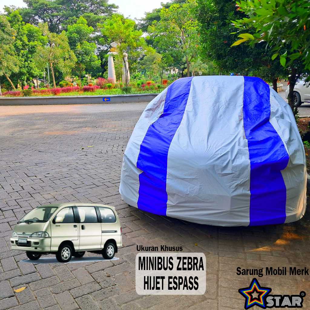 Jual Body Cover MINIBUS ZEBRA HIJET ESPASS Abu Strip 2 Biru Sarung ...