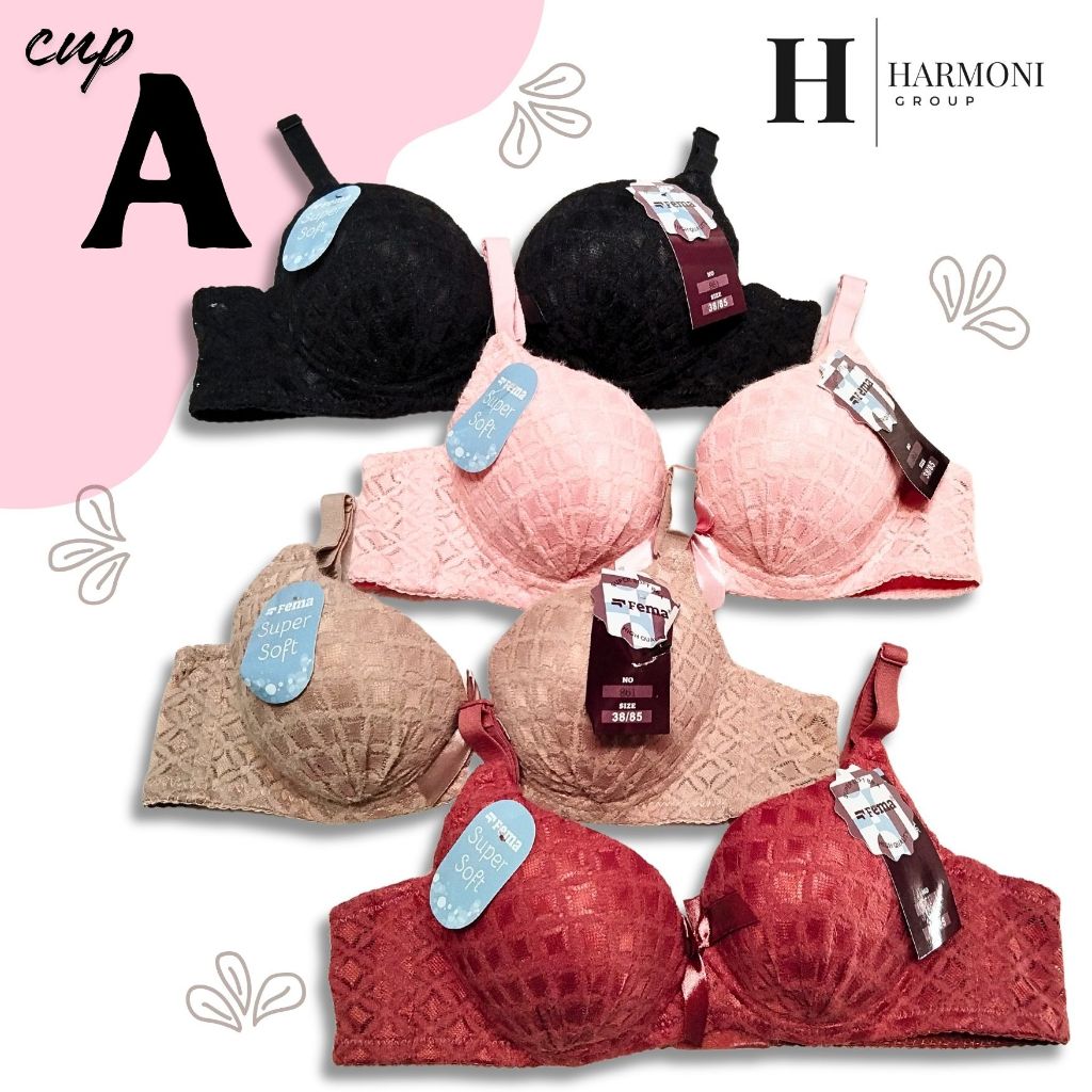 Jual Bra Wanita 861 Cup A Kawat Kait 3 | BH Wanita Cup Kecil 3325 7327 | Sidixin 3247 Size 34-36 ...