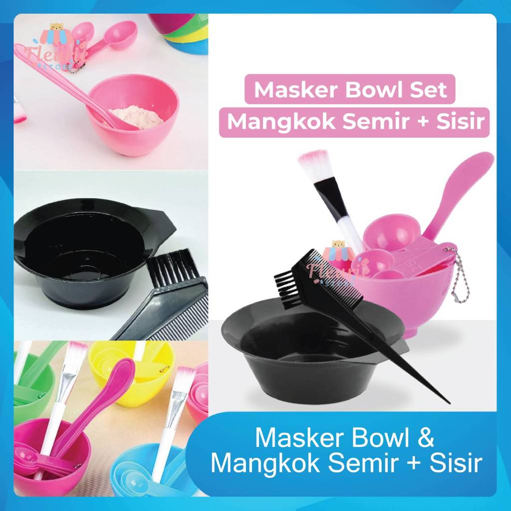 Jual Mangkok Semir + Sisir / Masker Bowl Set (Mangkok Kuas Pengaduk ...