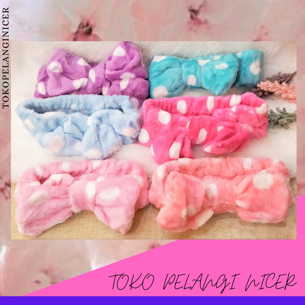 Jual Bandana Handuk Pita Cuci Muka Korea Tokopelanginicer - Bando Pita ...