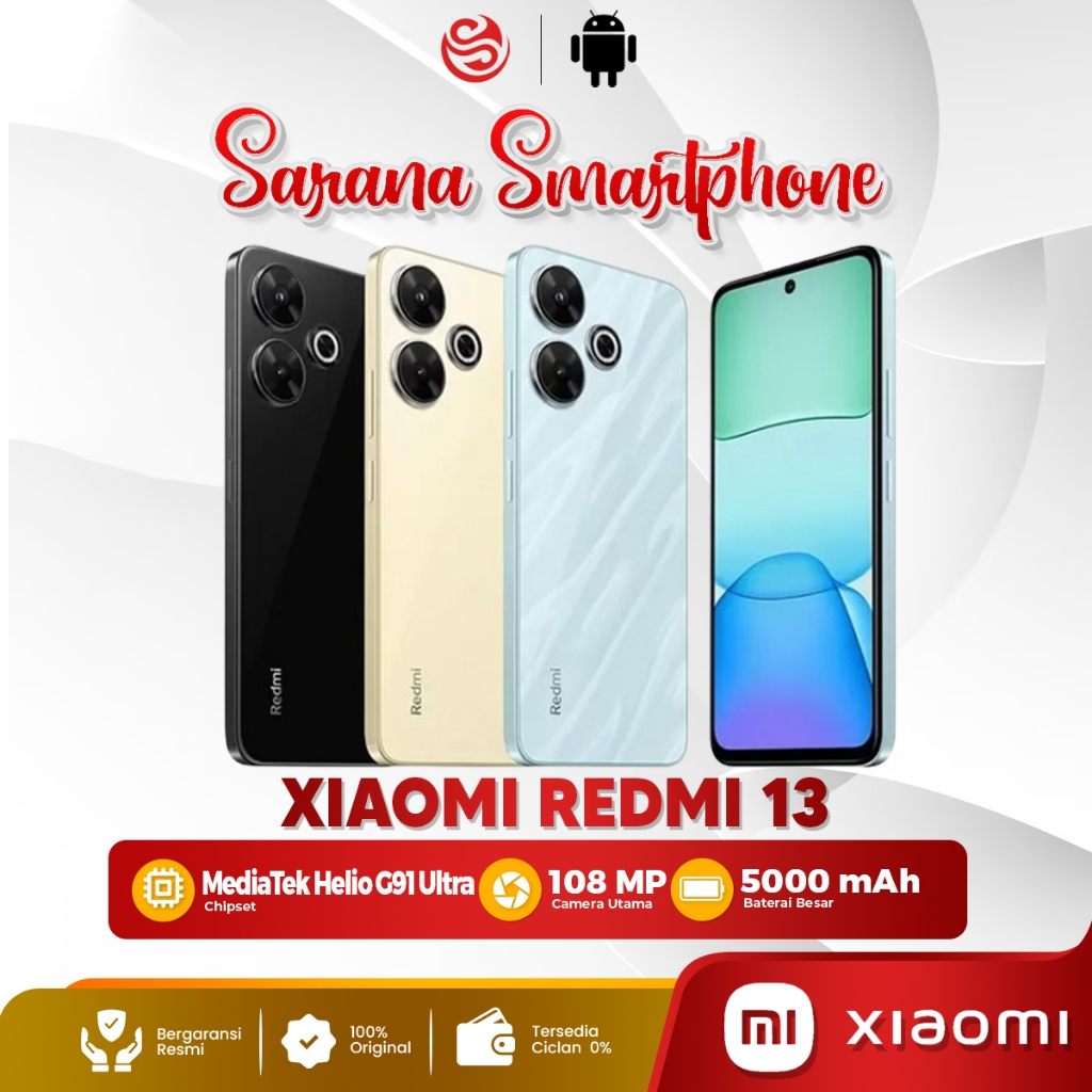 Jual Xiaomi Redmi 13 NFC [+8GB Extended RAM] Original Bersegel ...