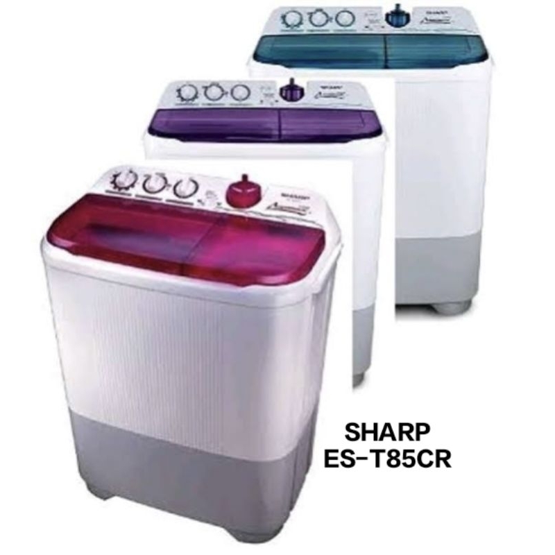 Jual Mesin Cuci Dua Tabung Sharp 8.5 Kg ES T85CR Super Aqua Magic ...