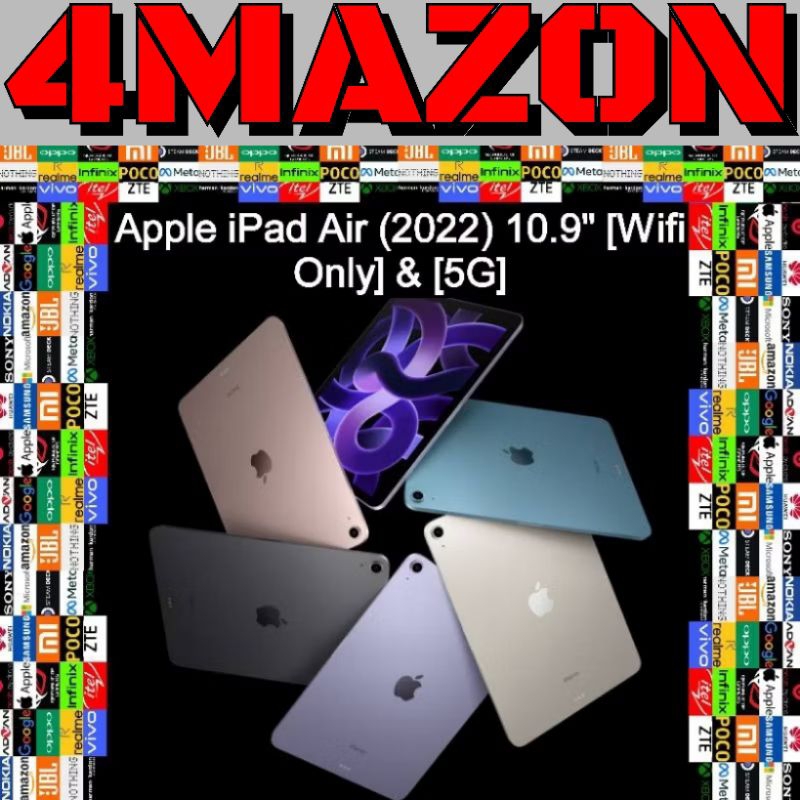 Jual {RESMI® & INTER™} Apple iPad Air [M1 Chip] (2022) 10.9" [Wifi Only ...