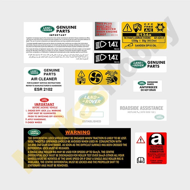 Jual Land Rover Defender Stiker Variasi Sticker Peringatan Detail ...