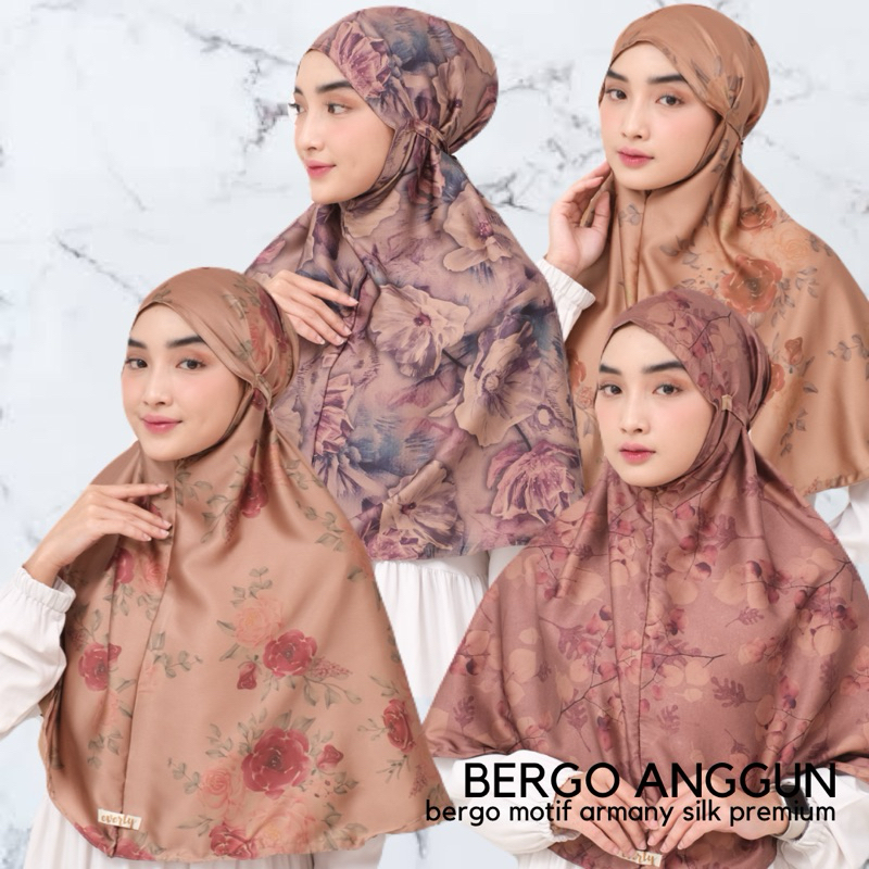 Jual BERGO ANGGUN BATCH 3 - bergo motif armany silk premium | Shopee ...