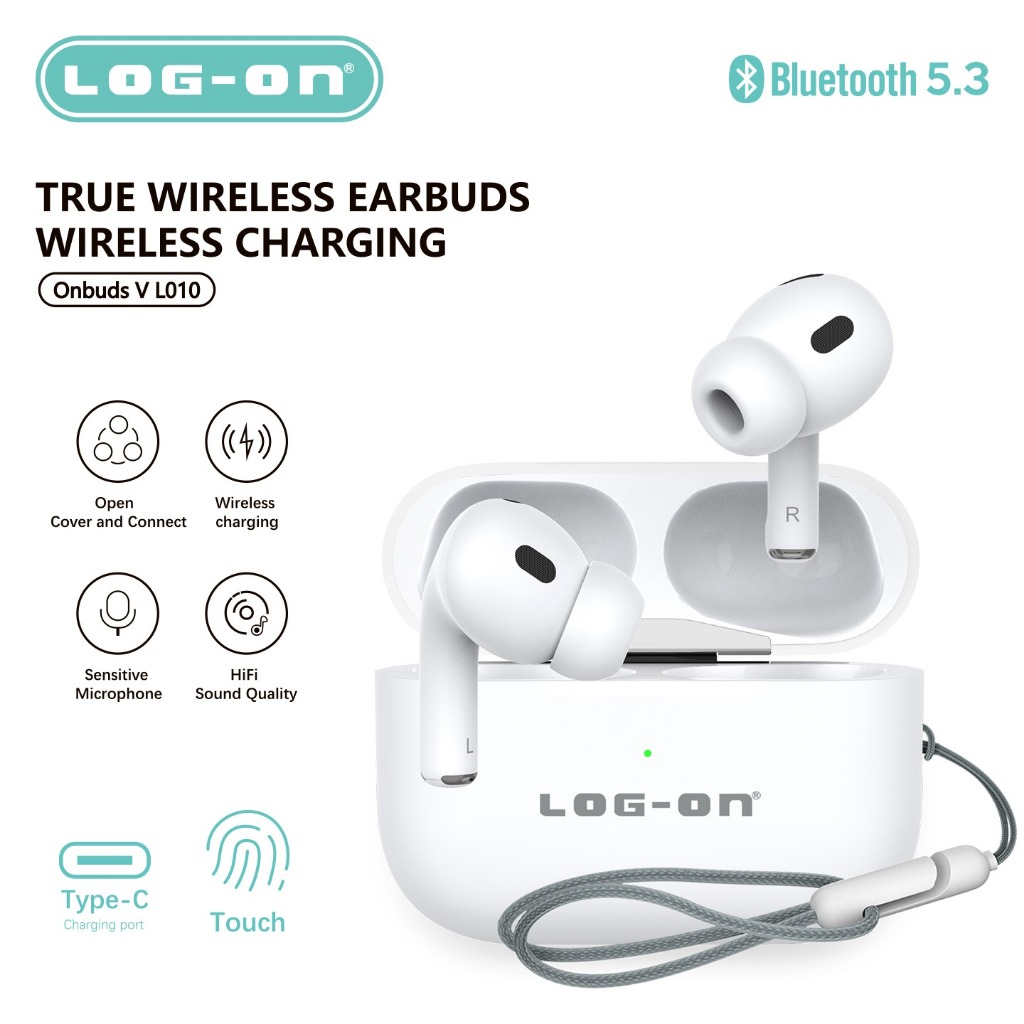 Jual LOG ON TWS ONBUDS V LO10 BT5.3 WIRELESS HEADSET BLUETOOTH EARBUDS ...