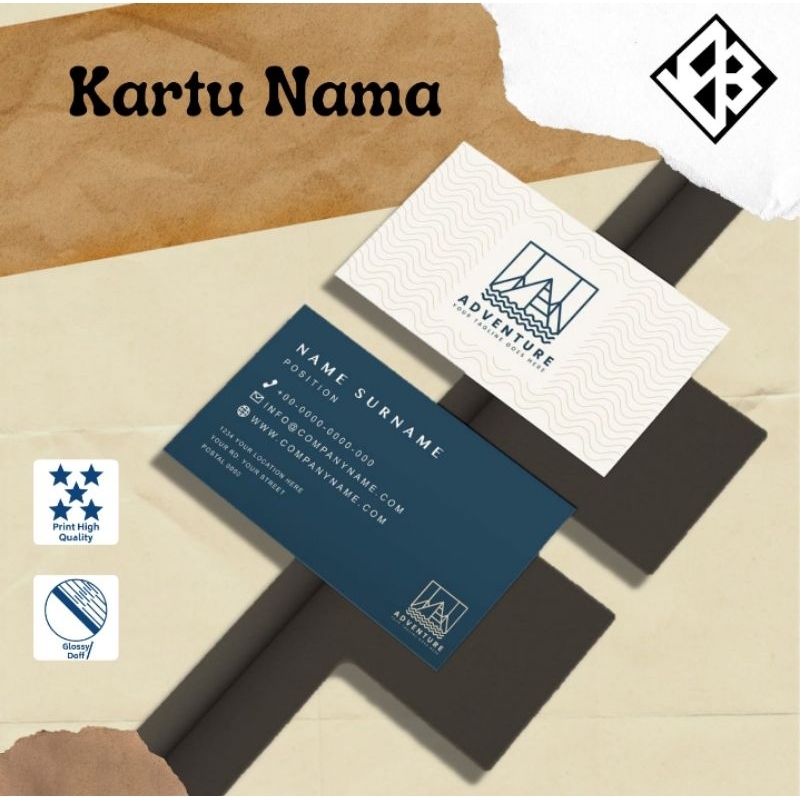 Jual Cetak Kartu Nama | Print Name Card | Bisa Custom Desain | | Shopee ...