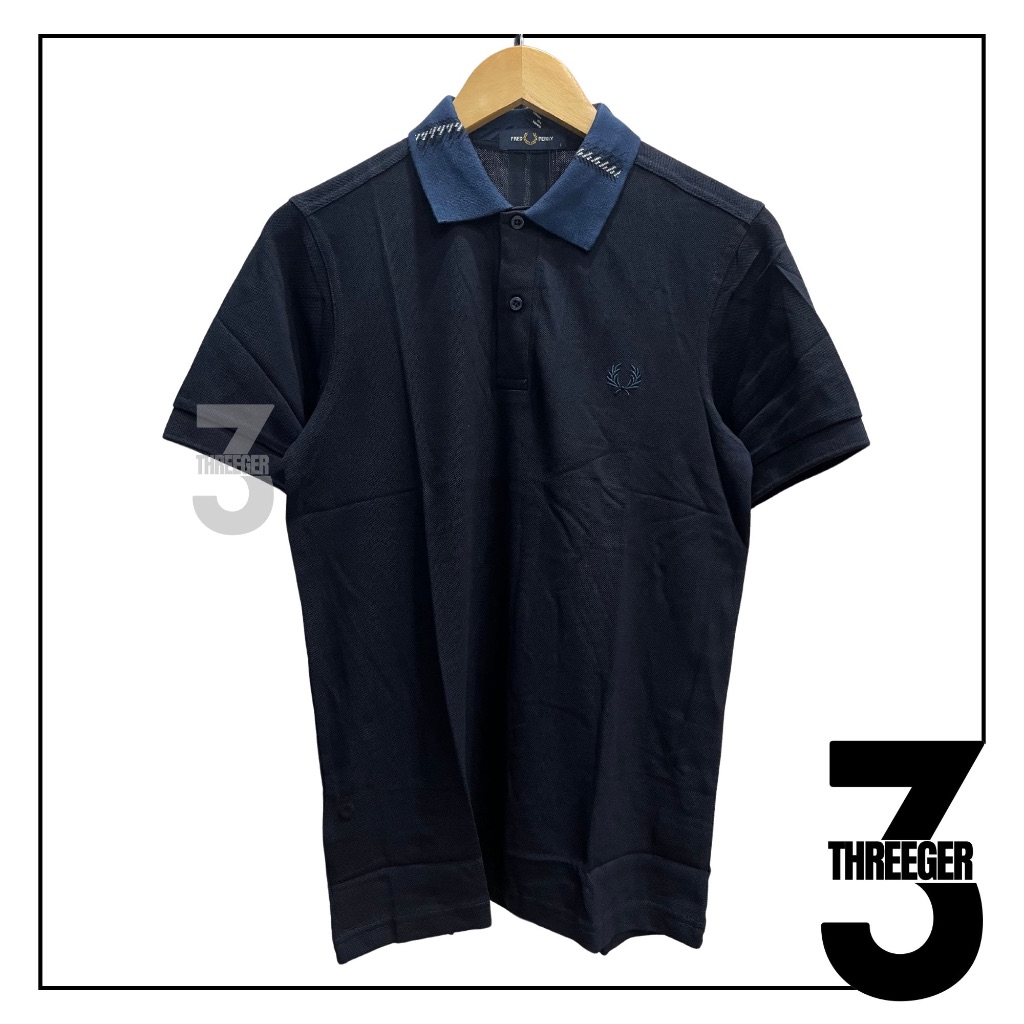 Jual Fred Perry Blue Graphic Polo Navy Original / Polo Fred Perry ...