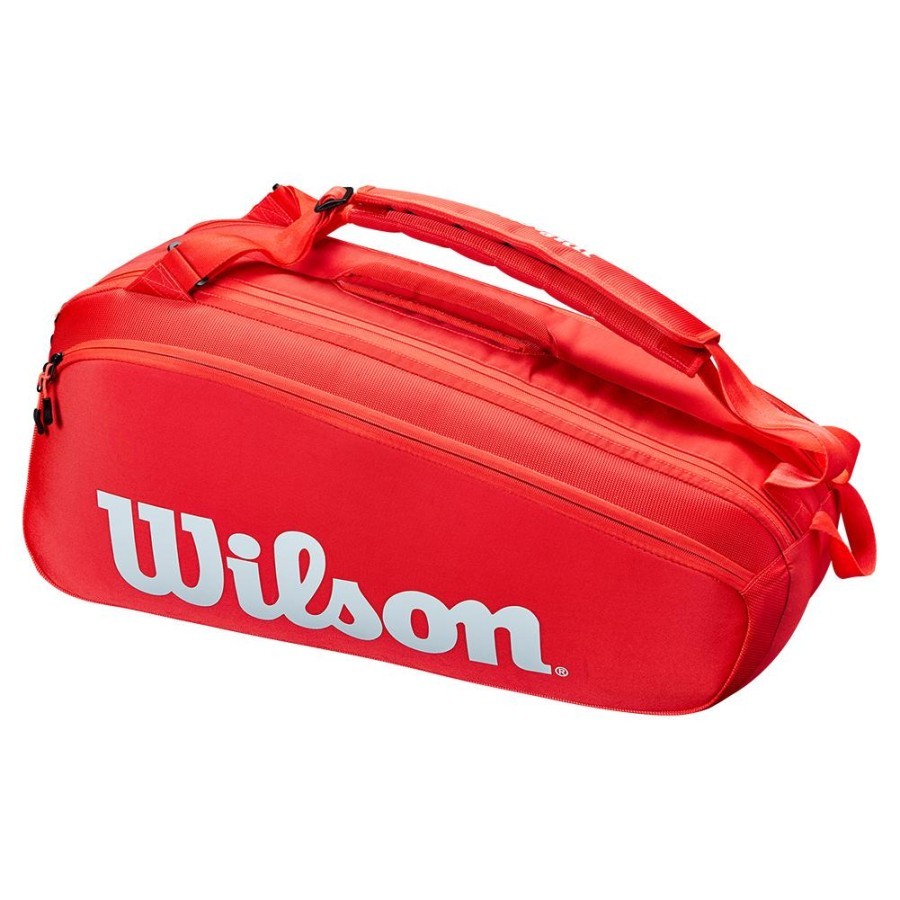 Jual Tas Tenis Wilson Super Tour Pro Staff 6R Red Wilson 6 Pack Red ...