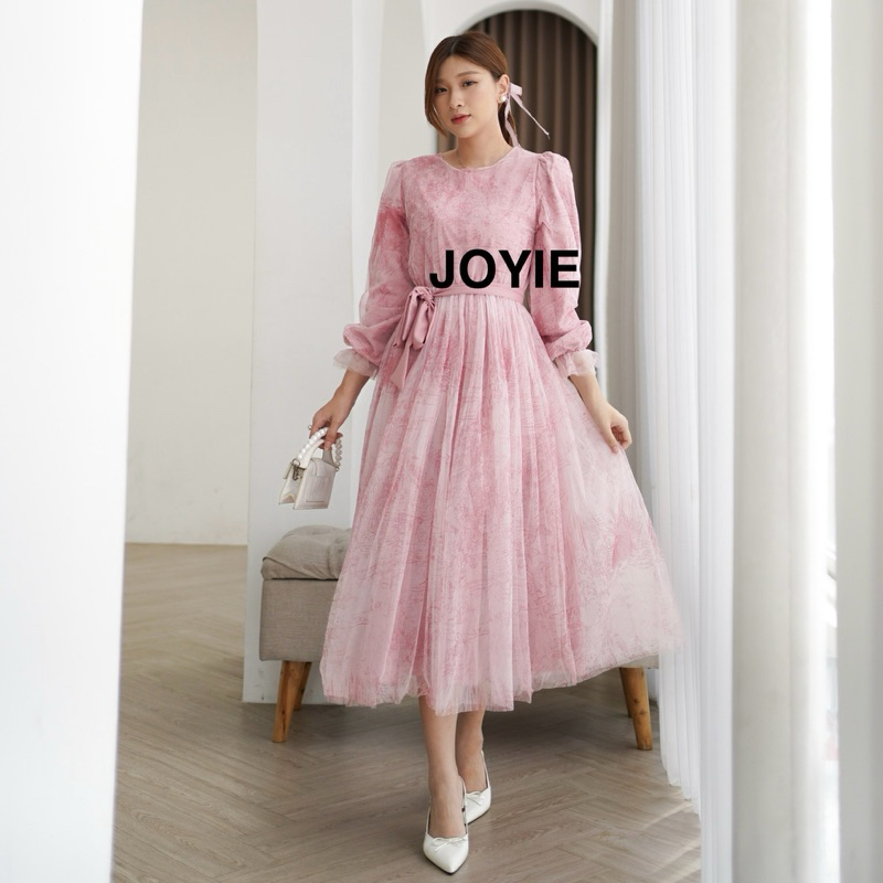 Jual Lucinta Dress Korean Floral Dinner Mewah Elegant Spring Prewed ...