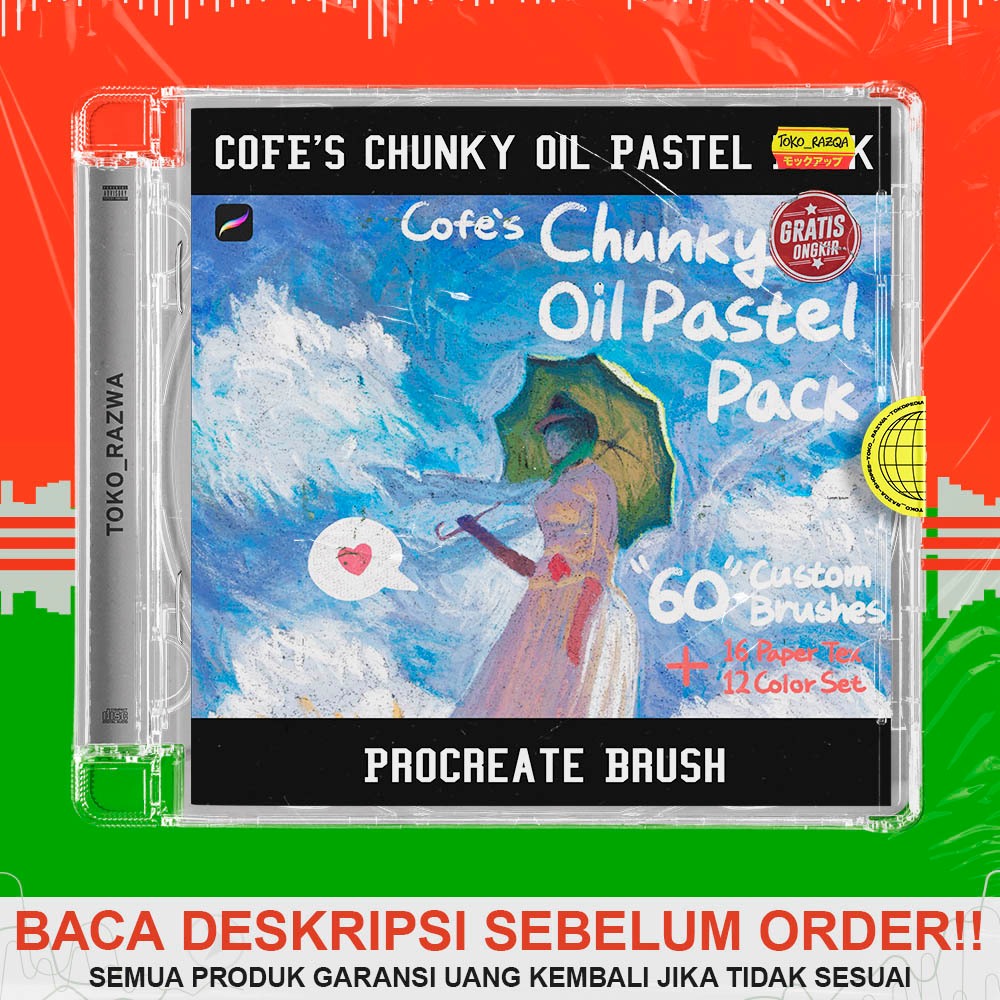 Jual Procreate Brush - COFE's Chunky Oil Pastel Pack - 060624 | Shopee ...