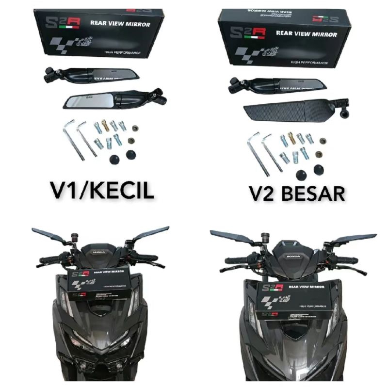 Jual Spion Winglet new S2R model V1 V2 New kecil Besar Universal motor ...