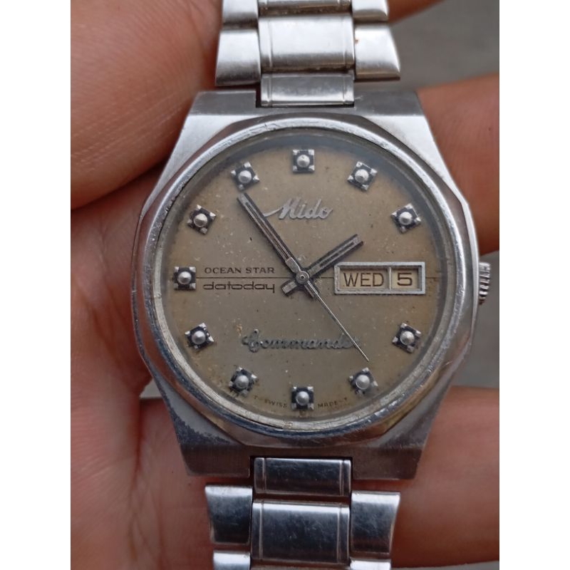 Jual jam tangan mido ocean star commander datoday second bekas original ...