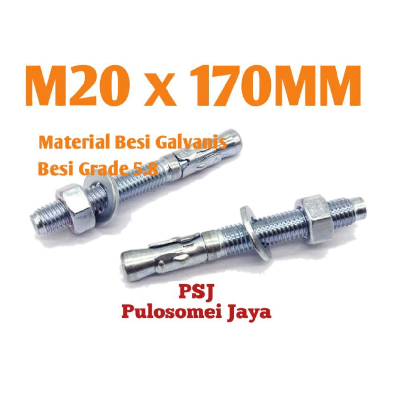 Jual Angkur Trubolt M20 x 170 / Wedge Anchor M20 x 170 Galvanis ...