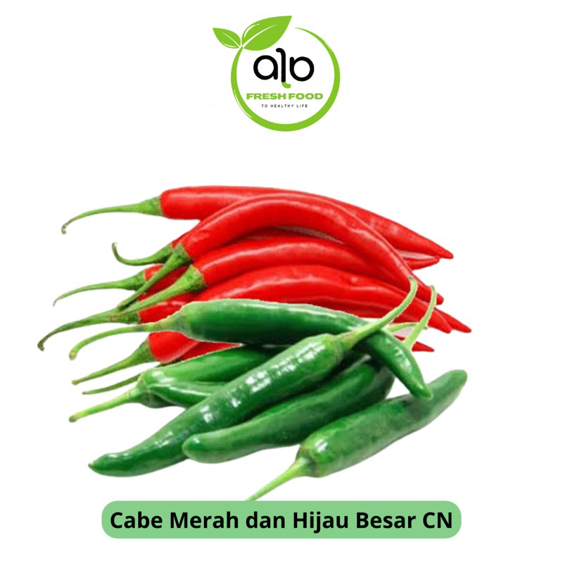 Jual Cabe Merah Besar dan Hijau besar 500 gr - ALO Fresh Food | Shopee ...