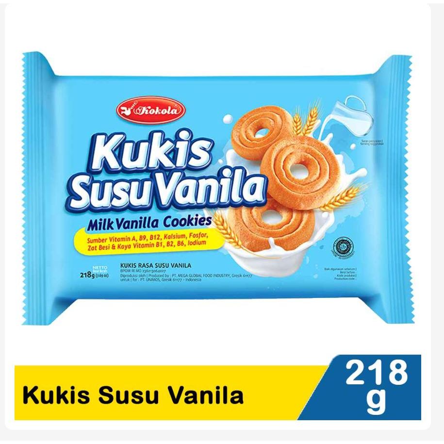 Jual Kokola Kukis rasa susu vanila / kelapa 218 gr | Shopee Indonesia