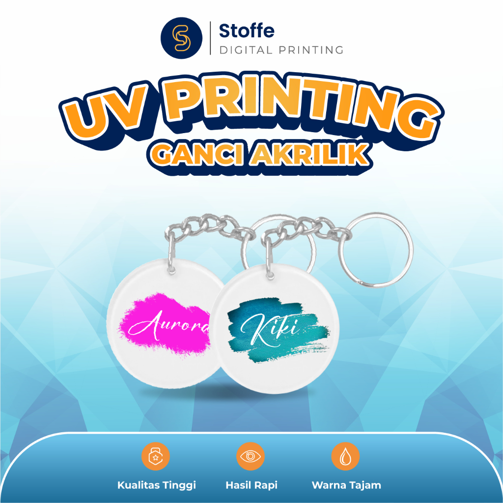 Jual Gantungan Kunci Akrilik Custom Cetak UV I Ganci Custom I Custom UV ...