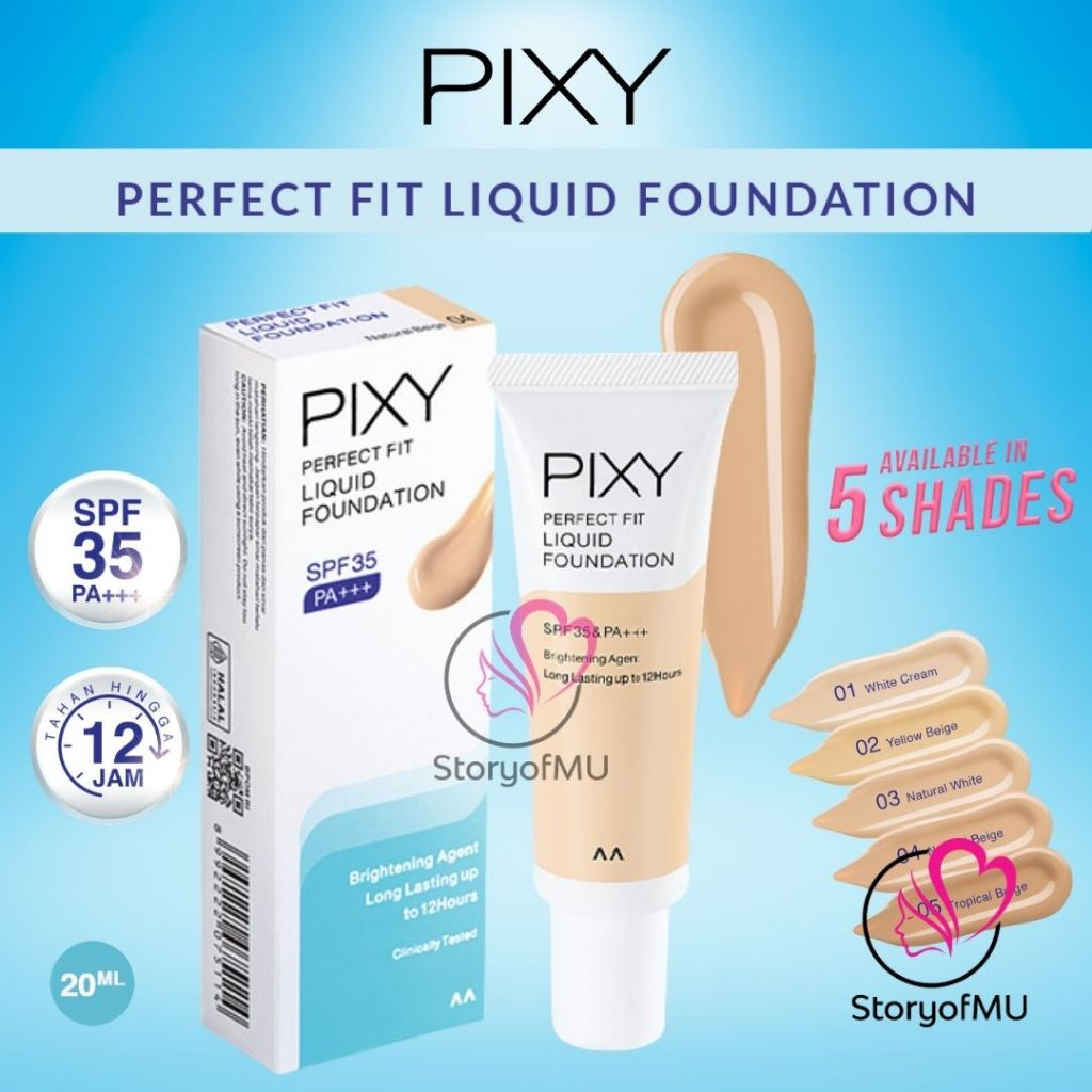 Jual PIXY Perfect Fit Liquid Foundation SPF 35 PA+++ 20ml - Brightening ...
