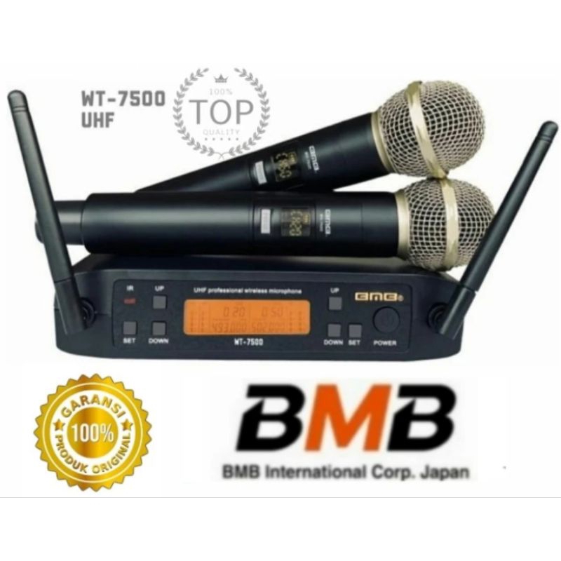 Jual MIC WIRELESS BMB WT 7500 ORIGINAL PRODUK 2 PEGANGAN ORIGINAL ...